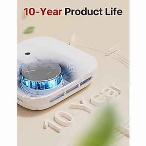 X-Sense Battery Powered Combination Smoke and Carbon Monoxide Detector with Voice Location, Wireless Interconnected Smoke Detector Carbon Monoxide Detector Combo, Model XP02-WR, 6-Pack