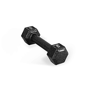 CAP Barbell Cast Iron Hex Dumbbell, Black, Single, 30 lb