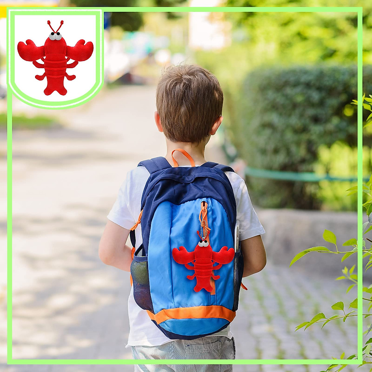 9 Pack Lobster Stuffed Animal Lobster Plush Cute Lobster Doll Toy Soft Small Stuffed Lobster Hanging Ornaments for Keys Purse Backpack School Bags, DIY Birthday Party Favors, 6.7 x 5.5 Inch