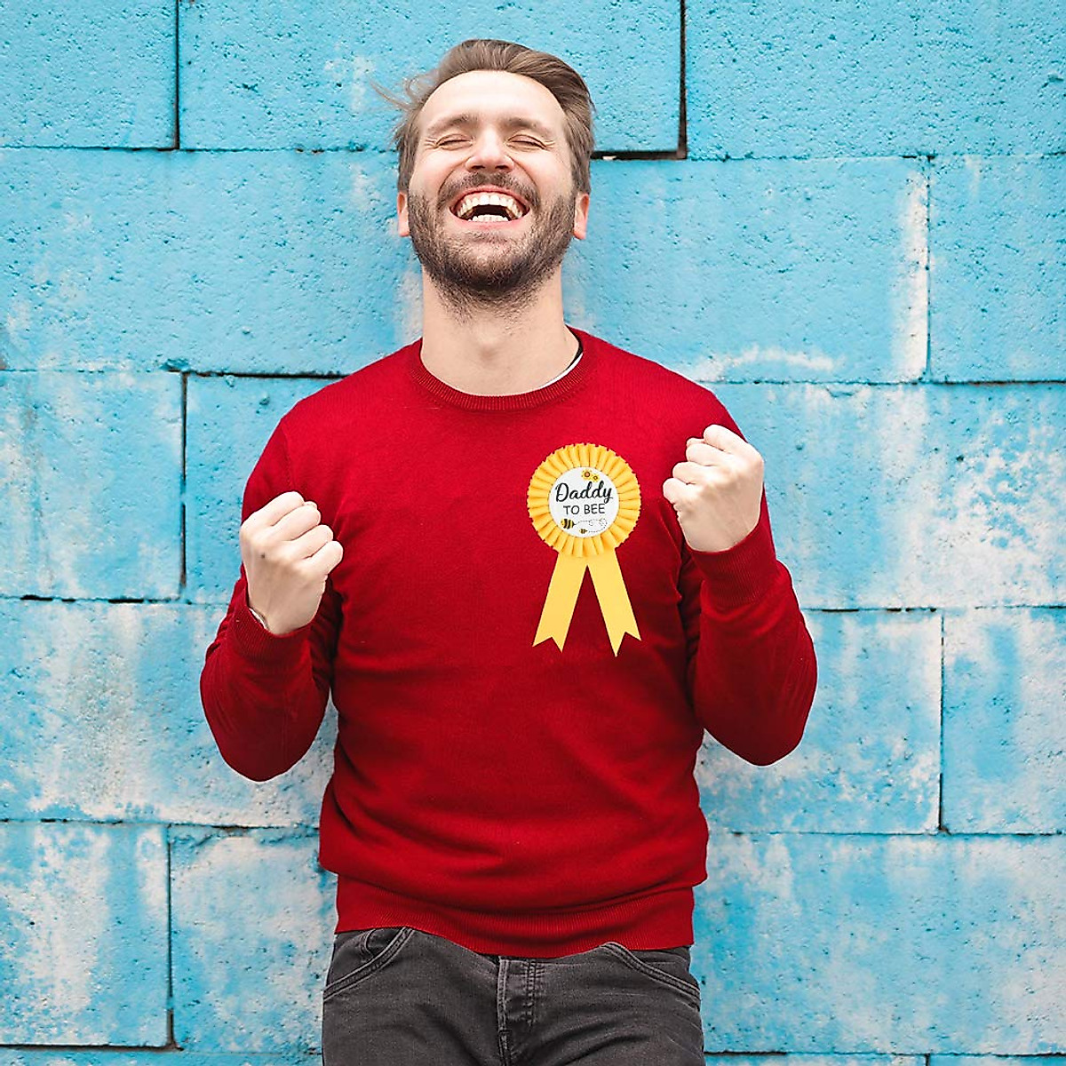 TTCOROCK Yellow Maternity Sash & Mommy Daddy Corsage Set - What will Baby Bee Baby Shower Mommy Sash Pregnancy Sash Keepsake Baby Shower Flower Belly Belt