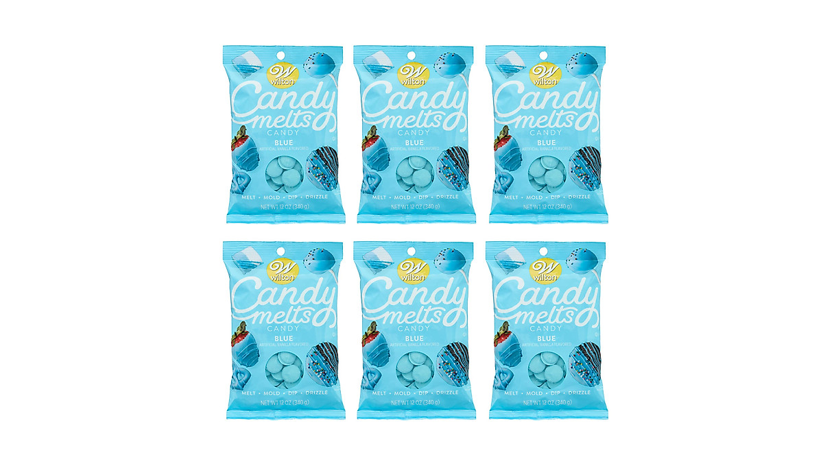 Wilton Blue Candy Melts - 12 oz Pack of 6 for Baking & Decorating