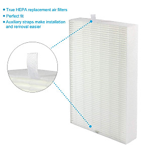 Pokin HPA300 True HEPA Filter Replacement Compatible with Honeywell Air Purifier HPA300 Series, HPA300, HPA304, HPA8350, HPA300VP, HPA3300b, HPA5300, Pack of 3 HEPA R and 4 Pre Filters