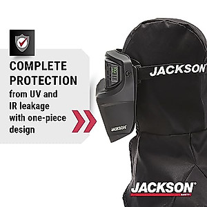 Jackson Safety Rebel ADF Welding Mask, True Color Technology, Wrap Around Protection, ADF System, Flame Resistant, 46200