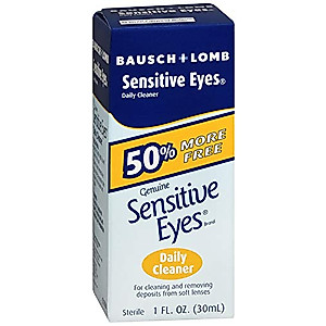 Bausch & Lomb Sensitive Eyes Daily Cleaner, 1-Ounce Bottles - Pack of 3 ( Packaging May Vary)