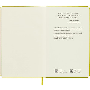 Moleskine Classic Notebook, Hard Cover, Large (5" x 8.25") Ruled/Lined, Hay Yellow (Silk), 240 Pages