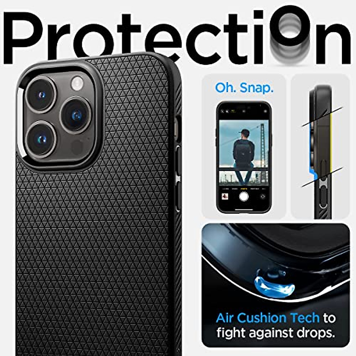 Spigen Liquid Air Armor Designed for iPhone 14 Pro Max Case (2022) - Matte Black