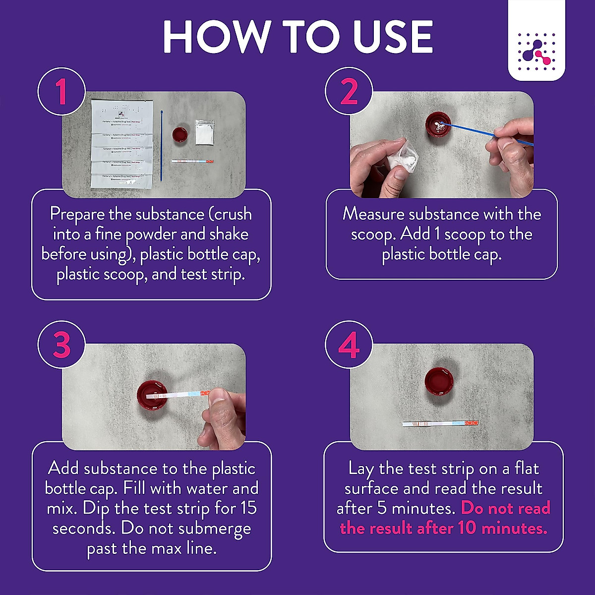 Signify Analytics Xylazine and Fentanyl Test Strip for Liquid and Powder Substances - 10 Pack (10 Test Strips) - Fast, Easy and Simple to Use Forensic Test