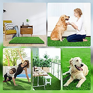 STARROAD-TIM 39.3 x 31.5 inches Artificial Grass Rug Turf for Dogs Indoor Outdoor Fake Grass for Dogs Potty Training Area Patio Lawn Decoration