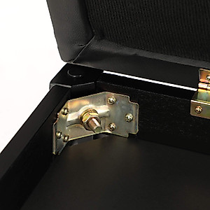 SONGMICS Duet Piano Bench with Padded Cushion and Storage Compartment for Music Books, Tufted Wooden Seat, Black ULPB074B01