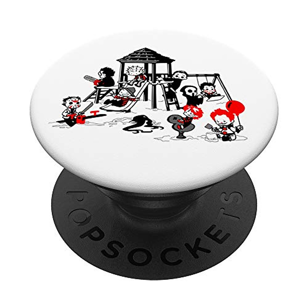 Horror Playground Children in Scary Movie Character Costumes PopSockets PopGrip: Swappable Grip for Phones & Tablets