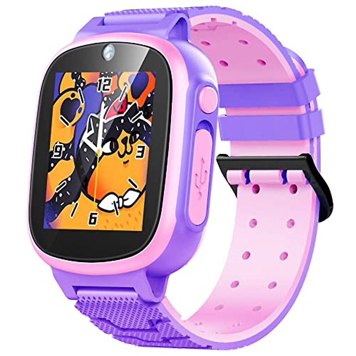 Kids Smart Watch Gift for Girls Age 4-12, Smart Watch for Kids Boys Girls Toys for Kids with HD Touchscreen 20 Puzzle Games Camera Video, Music Player, Alarm Clock Calendaring (Purple)