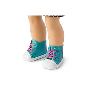 American Girl Truly Me 18-inch Doll #100 with Blue Eyes, Blonde Hair, Lt-to-Med Skin, Printed T-shirt Dress, For Ages 6+