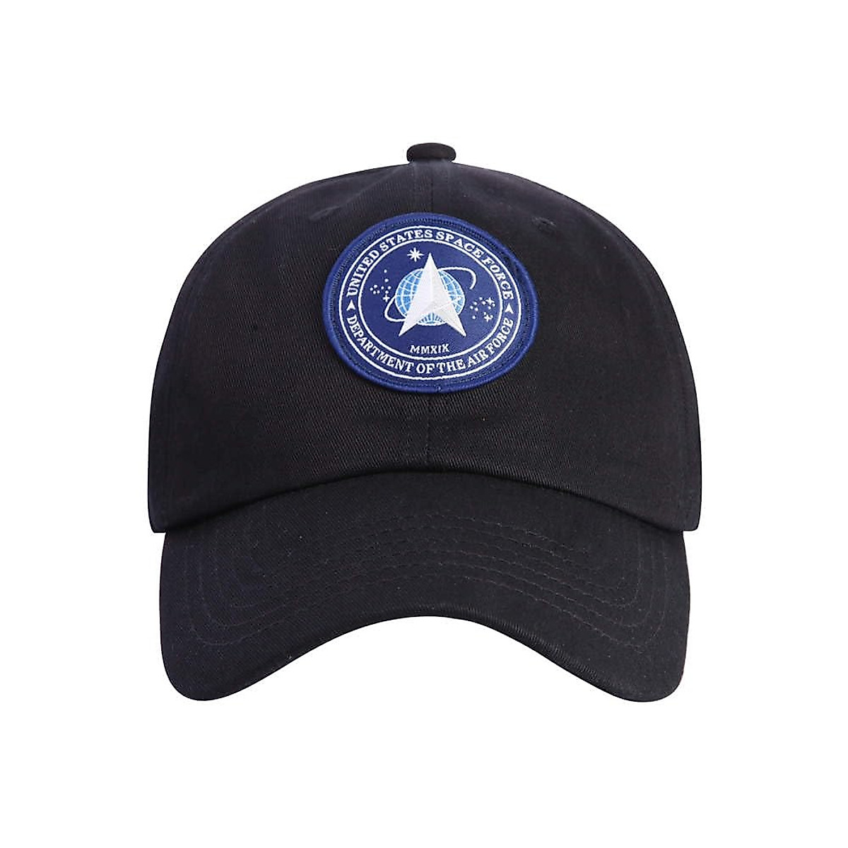 Space Force Hat Unisex Cotton Baseball Hats for Men and Women（ Black ）