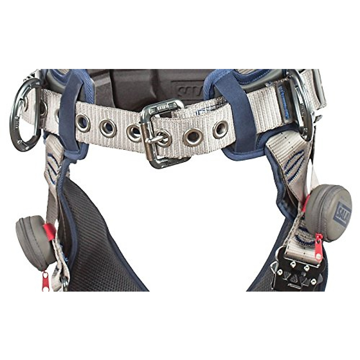 3M DBI-SALA 1112566 ExoFit STRATA, Aluminum Back/Side D-Rings, Tongue Buckle Leg Straps with Sewn in Hip Pad & Belt, Medium, Blue/Gray