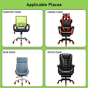 MALLLALA Office Chair Caster Wheels, 3" Heavy Duty Wheels for Office Chair Wheels Replacement for Hardwood,Tile,Carpet Floors,Smooth Rolling Chair Wheels Universal Fit for Office,Game Chairs