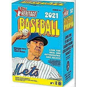 Topps 2021 Heritage Baseball Blaster Box 8 Packs Per Box