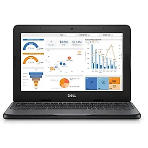 Dell Chromebook 3180 Laptop PC, Intel Celeron N3060 Processor, 4GB RAM, 16GB Solid State Drive, Wi-Fi | Bluetooth, HDMI, USB 3.1 Gen 1, Web Camera, Chrome OS (Renewed)