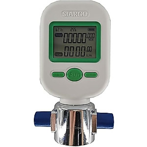 BHYIQI Digital Gas Mass Flow Meter Gas Flowmeter with Range 0 to 20L/Min Accracy ±2.5+0.5FS% Password Setting Alarm Function