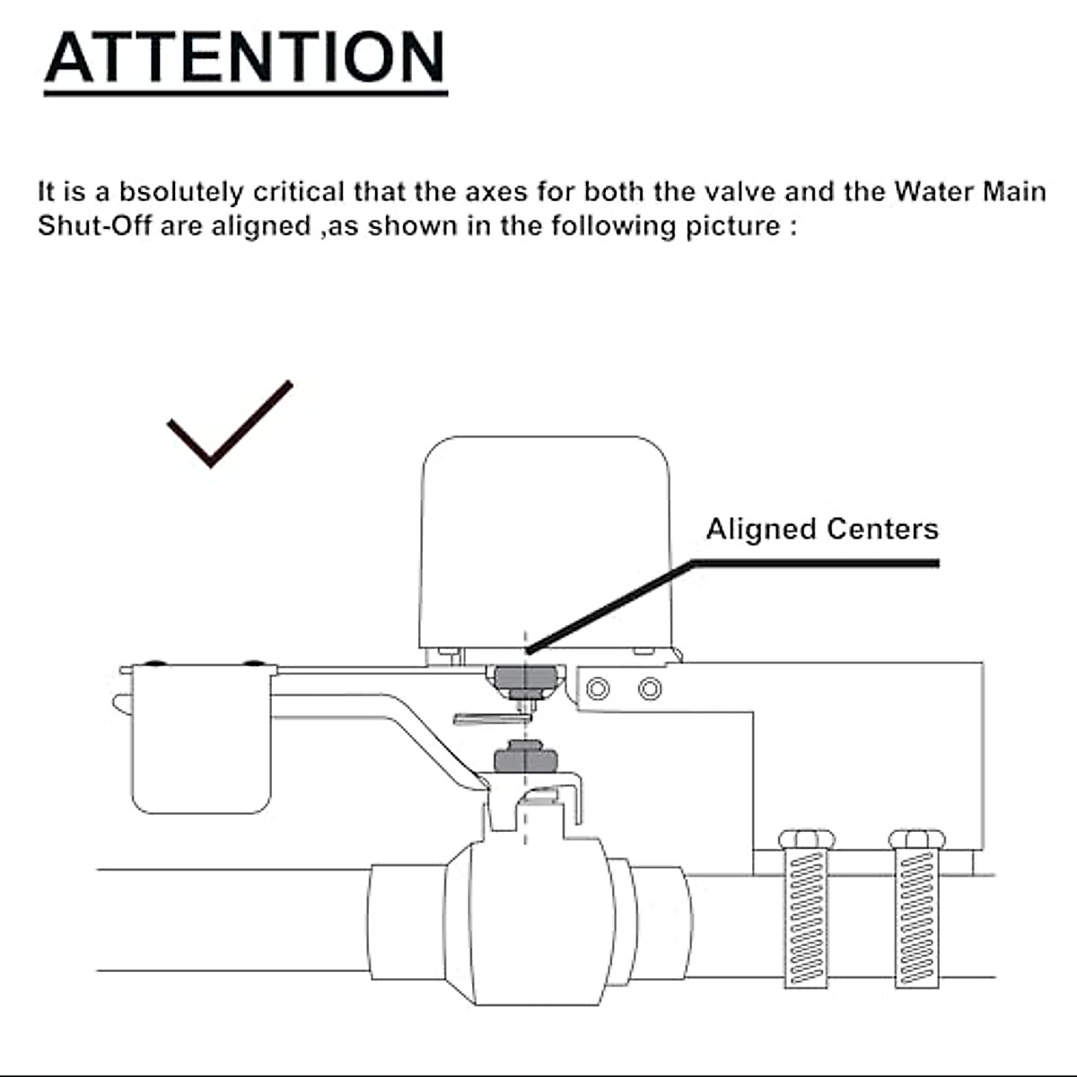 UJV Ufairy WiFi 3rd Generation Smart Water Valve Shutoff Manipulator Domotique Valve Controller Compatible with Alexa Google No Hub Required Black 31x15x75cm GR-W-105