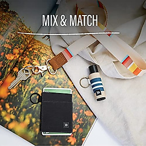 Thread Wallets Slim Minimalist Elastic Wallet for Men & Women | Small Credit Card Holder for Front Pocket (Chocolate)