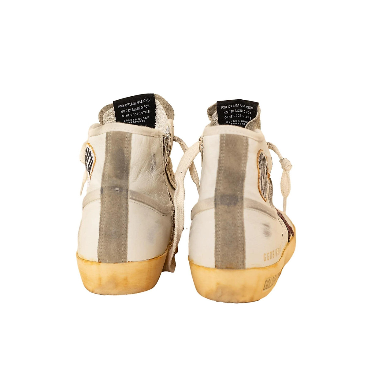 Golden Goose Women's Francy Penstar Sneakers, White/Taupe/Bordeaux (us_Footwear_Size_System, Adult, Women, Numeric, Medium, Numeric_9)