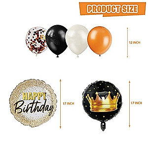 Whiskey Birthday Party Decorations for Men, 110 Pcs Aged to Perfection Party Supplies Balloons Garland Arch Kit for Mens 30th 40th 50th - Backdrop, Cake, and Cupcake Toppers, Latex Balloon, Foil Balloon, Hanging Swirls