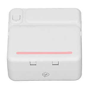 Pocket Printer Machine, Mini Printer Machine Rechargeable for Journal (White)