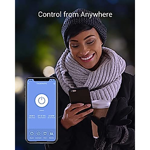 EZVIZ Smart Plug, Smart Home WiFi Outlet Compatible with Alexa, Echo, Google Home, Remote Control | T30-B(White, 2 Packs)