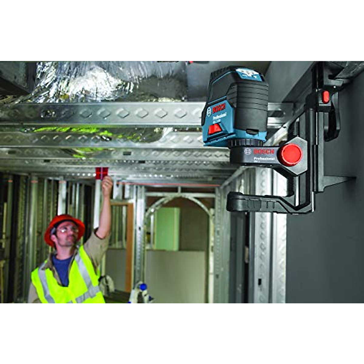 BOSCH 65 Ft. Self-Leveling Cross-Line Combination Laser with Plumb Points GCL 2-160 , Black