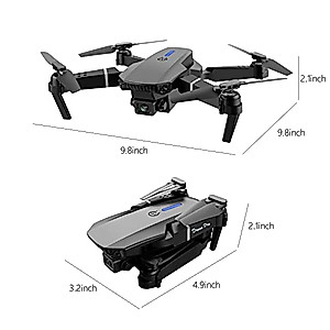 Drone with HD Dual Camera, Foldable Mini Drone for Adult Kids Remote Control Quadcopter Toys, Smart Obstacle Avoidance UAV, WiFi FPV, Altitude Hold One Key Start with Storage Bag