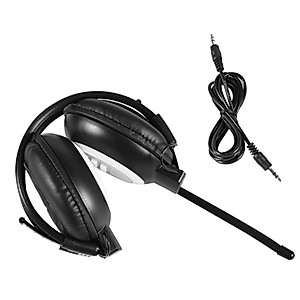 FM HiFi Headset FM Radio with LCD, Over Ear Foldable Wired Headphone Supports Noise Cancelling