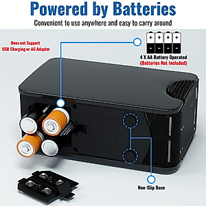 JOINPRO Pencil Sharpeners, Professional Electric Pencil Sharpener, Heavy-Duty Helical Blade; Auto Quick Sharpening; Battery Operated for 6-8mm No.2/Colored Pencils, Kids, Classroom, Office (Black)