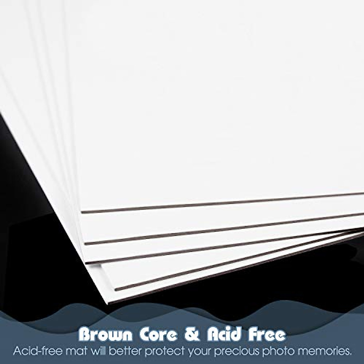 Golden State Art, 25 Pack 11x14 Bright White Backing Board for Frames, Pictures, Photos and More