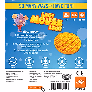 FoxMind Games: Last Mouse Lost Game - The Original Push Pop Bubble Popping Sensory Pop It Fidget Toy Game - Autism ADHD Special Needs Stress Reliever & Fine Motor Learning [Amazon Exclusive]
