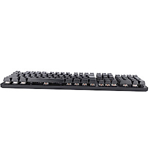 Keyboard, Backlight Illuminated Plug and Play Gaming Keyboard, Desktop USB 104 Keys for Computer Laptop(Black (104 Key Green Shaft))