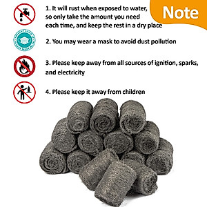 MAQIHAN Steel Wool Pads 0000 15PCS - Steel Wool Roll Glass Wood Fabric Metal Extra Fine Steel Wool 0000 Polishing Chrome Glass Polishing Pads Wool Steelwool Mice Control Weep Hole Covers Walls Fill