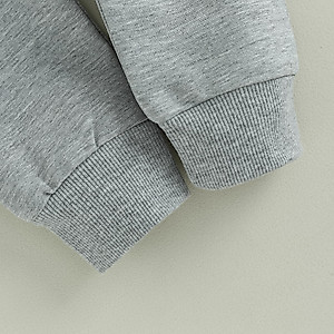 JLKGICF Fall Winter Baby Boys Clothes Long Sleeve MAMA'S BOY Print Sweatshirt+Elastic Sweatpants Toddler Infant Outfit Set (Dark Green Gray4, 0-6 Months)