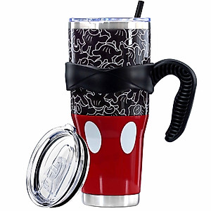 Sunmdecor 40 Oz Tumbler with Handle and Silicone Straws,Coffee Insulated Tumbler with Handle,40oz Tumbler with Handle