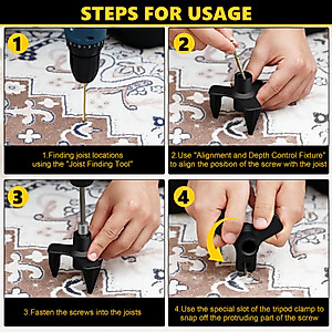 Dreyoo Squeaky Floor Repair Kit, Eliminates Floor Squeak Fit Most Carpet Hardwood Floors, 3233 Woodworking Project Kits Use for Fix Floors, Contains 5 Auxiliary Tools and 50 Screws