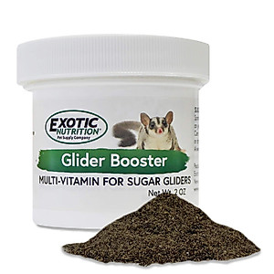 Exotic Nutrition Glider Booster (2 oz.) - Complete Multivitamin - Powdered Vitamin & Mineral Supplement for Pet Sugar Gliders