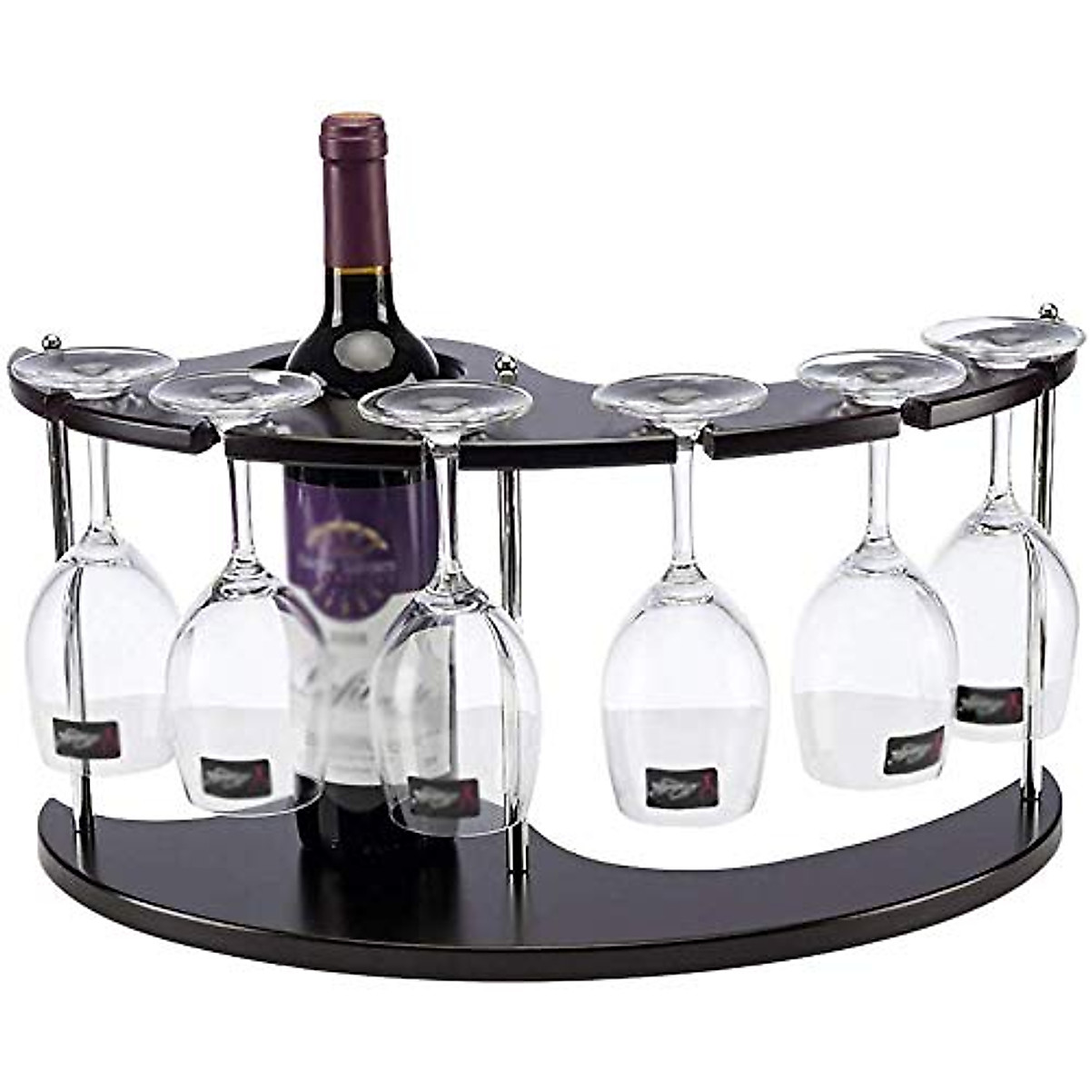 PIBM Stylish Simplicity Wine Racks Free Standing Wine Racks，Solid Wood Creative Wine Cabinet Decoration，Living Room Restaurant Kitchen Home Practical（50X20X21Cm）
