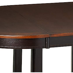 Coaster Furniture Lavon 5-Piece Storage Counter Table Dining Set Tan and Espresso 105278-S5