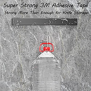 SUBTRACTION Magnetic Knife Strip,No Drilling 16 Inch Stainless Steel Knife Holder,Space-Saving Knife Rack/Knife Bar,Kitchen Knife Storage Organizer,black 1.