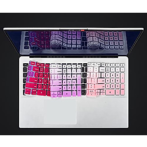 Keyboard Cover for Dell inspiron 15 17 3501 3502 3505 5501 5502 5505 5508 5509 5584 5590 5593 5594 5598 7500 7501 7506 7590 7591 7706 7790 7791, G15 5520 5525 5515 5510 Series Laptop - Gradual Mint