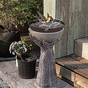 Angde 2 Pack of Plant Saucer 20 22 inch (19.5 Inch Base), Deep Heavy Duty Plastic Plant Saucers 20" Round, Flower Plant Trays for Indoors Outdoor, Plant Drip Tray for Planter 18-22" (Chocolate Brown)