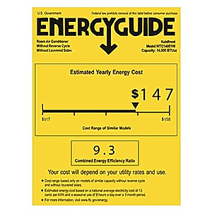 Koldfront WTC14001WSLV 14000 BTU 208/230V Through the Wall Air Conditioner with 10600 BTU Heater with Remote and Sleeve
