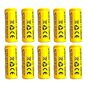 (10 Pack) Lithonia LES ELN LRES ELN Lithonia ELB1201N 1.2v 1200mah Ni-cd Battery Replacment for Exit Sign Emergency Light ELB-1210N ELB-1201N Sanyo KR-1200AUL KR1100AE KR-1500AUL