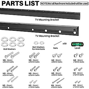AENTGIU Studless TV Wall Mount, Heavy Duty Drywall TV Bracket Hanger for 32-75 inch Flat Screen TVs, No Stud, No Drill, No Anchors, Easy Install with All Hardware