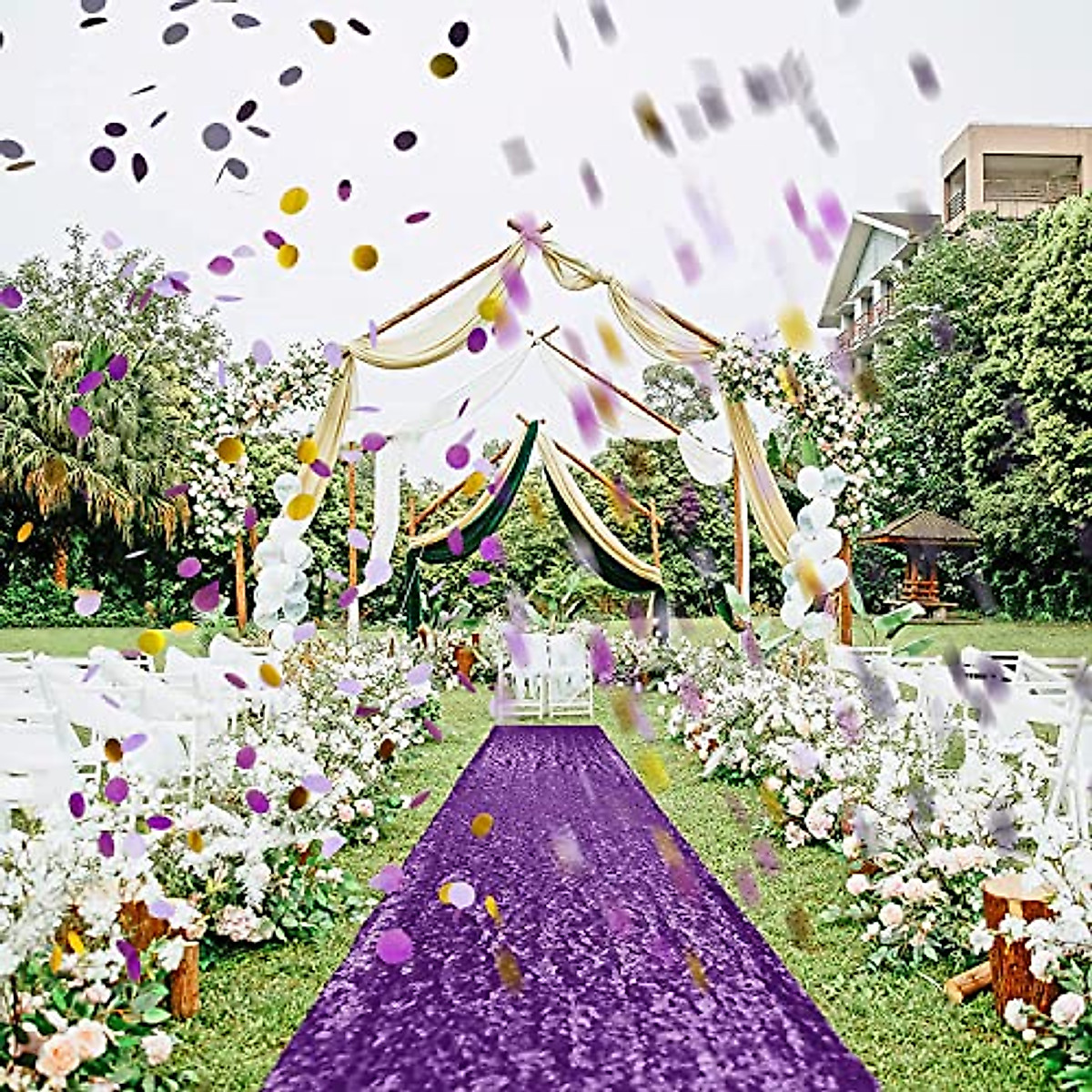 Purple Gold Confetti/Purple Gold Table Decorations/Purple Gold Party Decorations, Purple Gold Baby Shower/Purple Gold Birthday Decorations/NYU Graduation Party Decorations Purple 2023