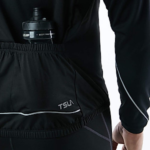 TSLA Men's Winter Cycling Jackets, Cold Weather Workout Running Jacket, Warm Thermal Softshell Bike Windbreaker, Cycling Windproof Jacket Neon Green, Medium